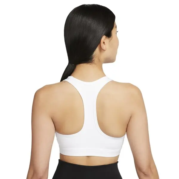 Nike Swoosh Medium Support Sports Bra 'white - White/black