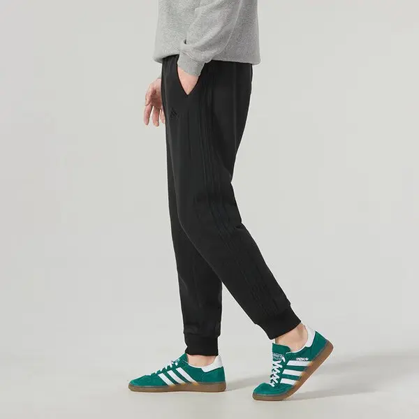 Adidas Essentials Fleece 3-stripes Tapered Cuff Pants Asia Sizing