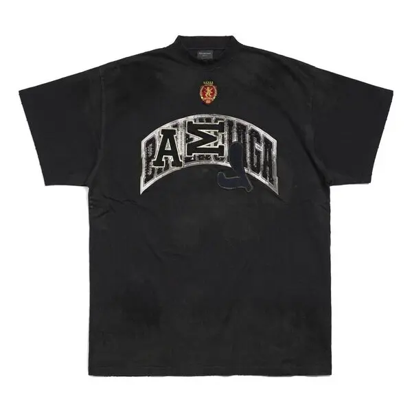 Balenciaga Oversized Skater T-shirt - Black Faded