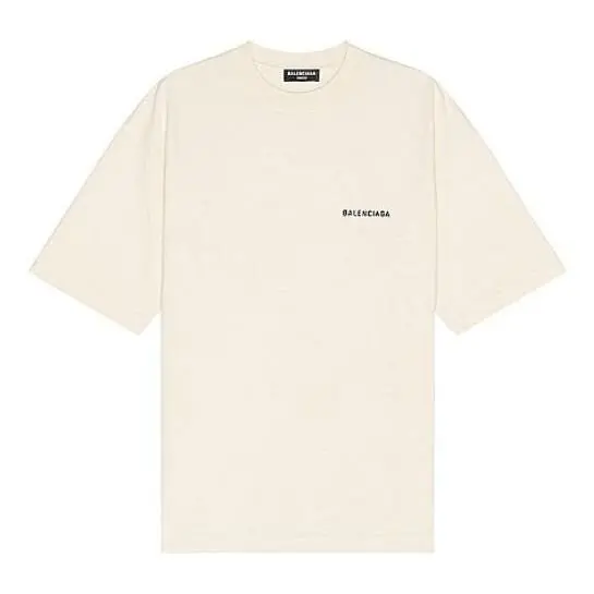 Balenciaga Logo T-shirt Medium Fit - Beige