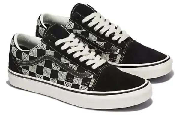 VANS Old Skool Blur Check Lace-up Sneakers