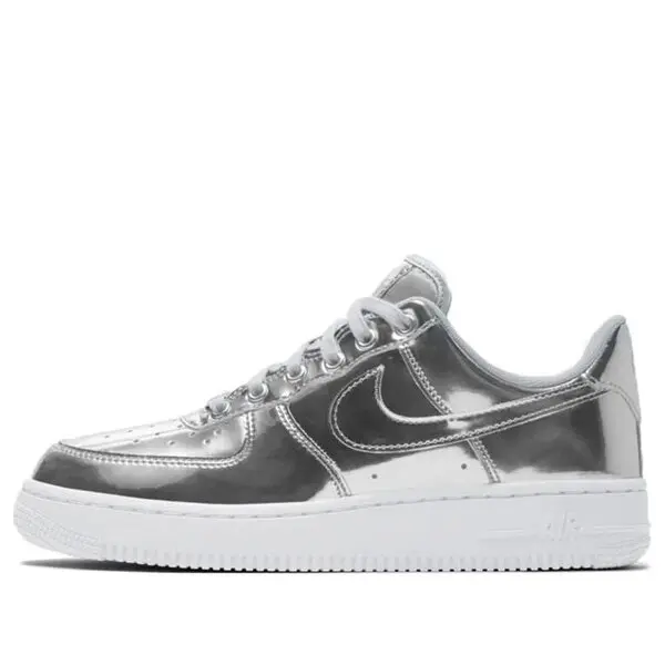 Nike Force 1 Sp Liquid Metal Chrome Sneakers - Silver/white