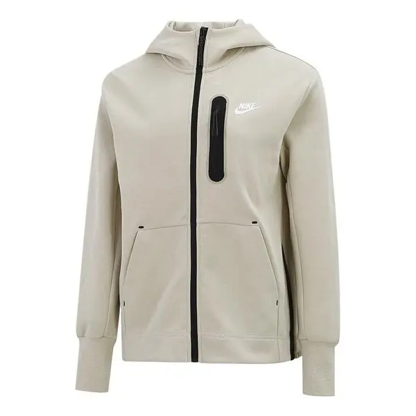 Nike Tech Fleece Full-zip Hoodie Jacket - Beige/black
