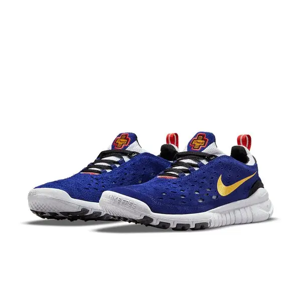 Nike Free Run Trail "concord Taxi" Sneakers - Blue/red/black