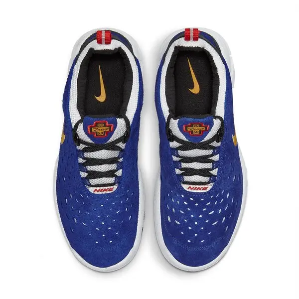 Nike Free Run Trail "concord Taxi" Sneakers - Blue/red/black