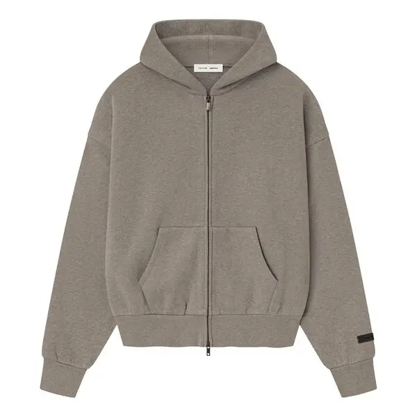 Fear Of God Ss25 Classic Fleece Zip-up Hoodie - Homestead Heather