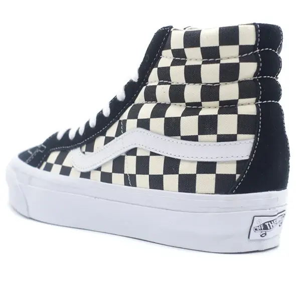 VANS Sk8-hi Reissue 38 Checked Canvas And Suede High-top Sneakers