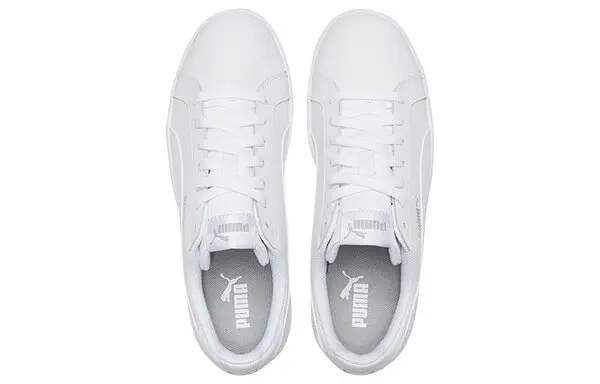 PUMA Smash Leather Low Top Sneakers - White