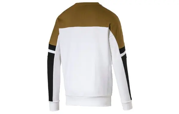 PUMA Logo Printing Colorblock Round Neck