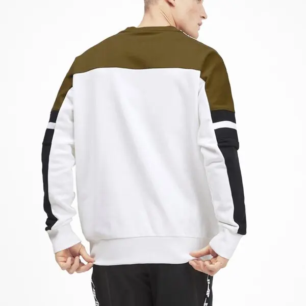 PUMA Logo Printing Colorblock Round Neck