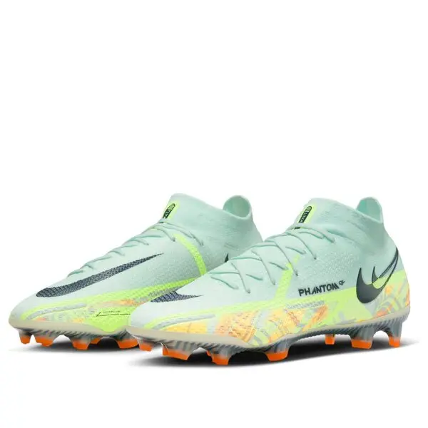 Nike Phantom Gt2 Df Elite Fg "bonded Pack" Soccer Cleats - Green/orange
