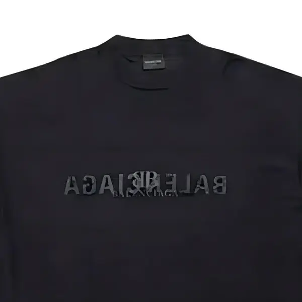 Balenciaga Ai Logo Inside Out Oversized T-shirt - Black