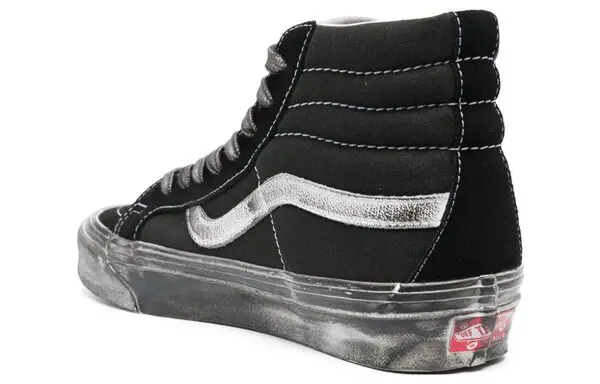 VANS Og Sk8-hi Lx High Top Distressed Sneakers - Black/white