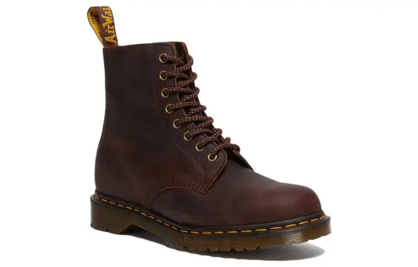 Dr. Martens 1460 Pascal Waxed Full Grain Leather Lace Up Boots - Chestnut