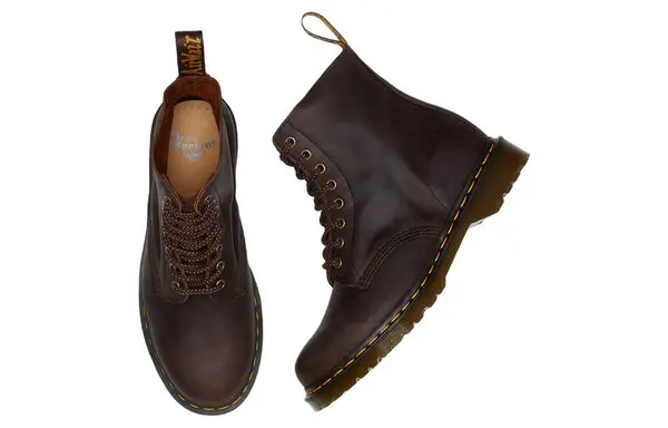 Dr. Martens 1460 Pascal Waxed Full Grain Leather Lace Up Boots - Chestnut