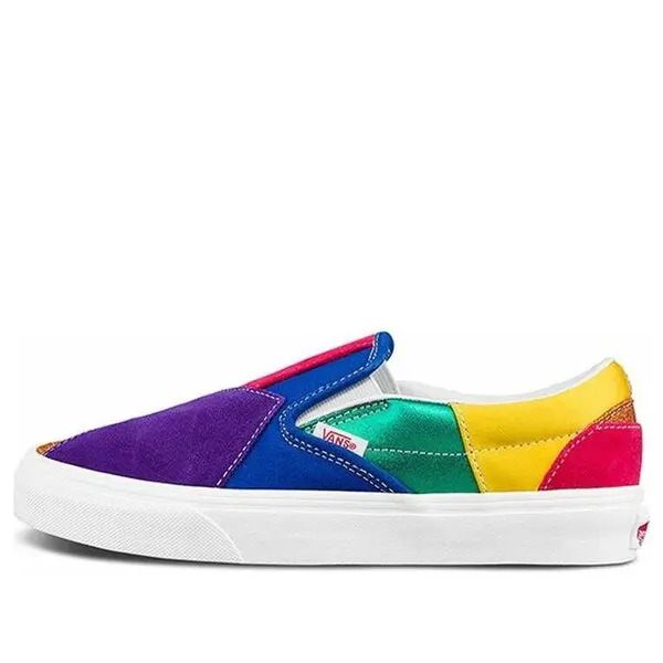 VANS Classic Slip-on Pride Patchwork Sneakers - Purple/green/yellow
