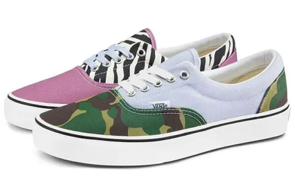VANS Era Mismatch Lace Up Sneakers - Zebra/camo