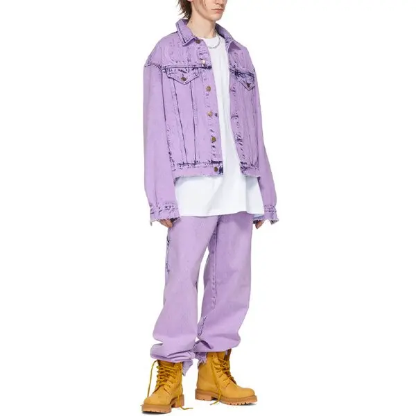 Drew House Exclusive Denim Trucker Jacket - Purple