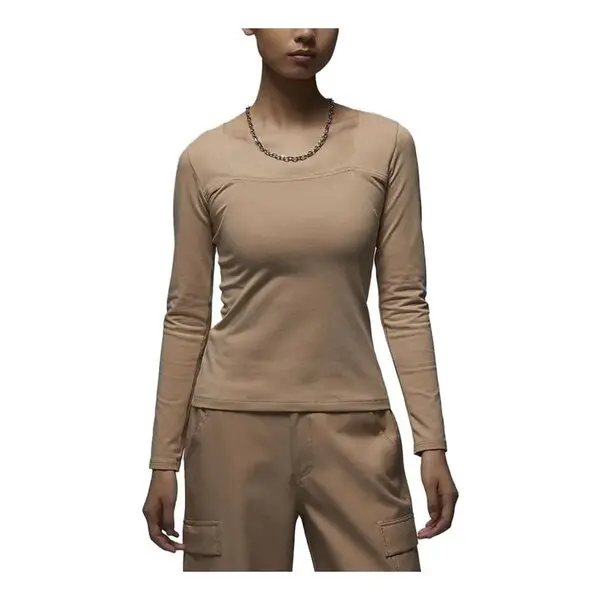 JORDAN Long Sleeve Top - Tan