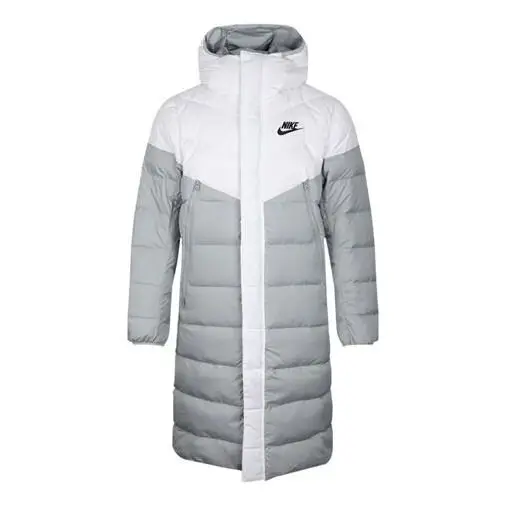 Nike Windrunner Down Fill Long Hoodie Down Jacket For Gray