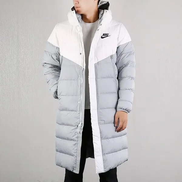 Nike Windrunner Down Fill Long Hoodie Down Jacket For Gray