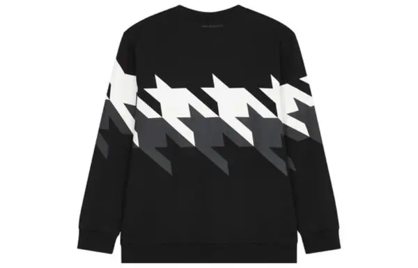 NEW BALANCE Graphic Print Crewneck Sweatshirt - Black/white/grey
