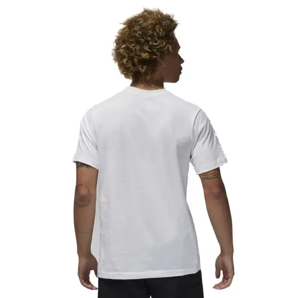JORDAN Ss22 Logo Pattern Printing Round Neck Short Sleeve White T-shirt - Multi-color