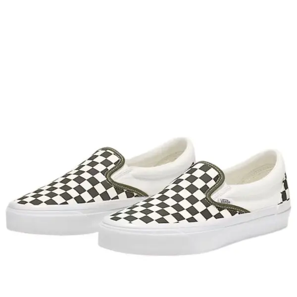 VANS Classic Slip-on 98 Lx Checkerboard Sneakers - Grape Leaf Green