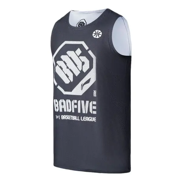 LI-NING Bad Five Series Jersey Grey White
