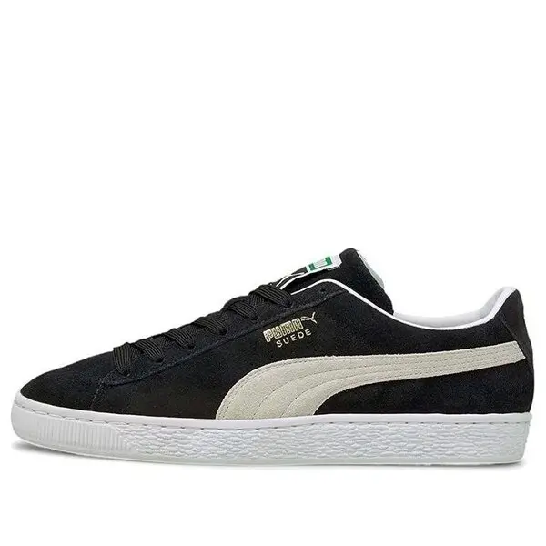 PUMA Suede Classic 21 Low Top Sneakers - Black/khaki/white
