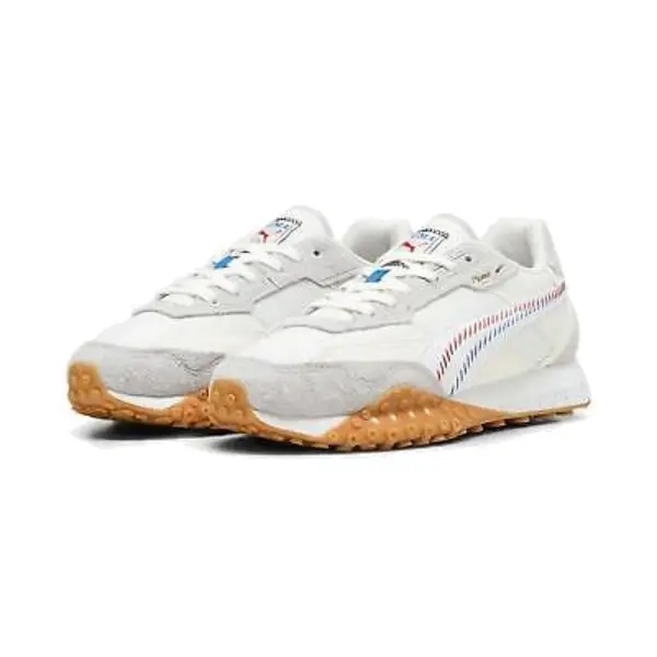 PUMA Blaktop Rider Premium Athletics Lace-up Sneakers - White/brown