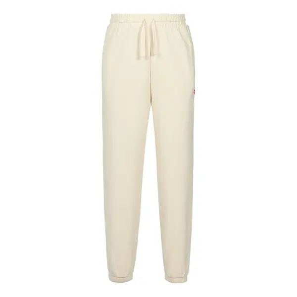 Adidas Originals Elastic Waistband Casual Bundle Feet Sports Pants/trousers/joggers Creamy White - Multi-color