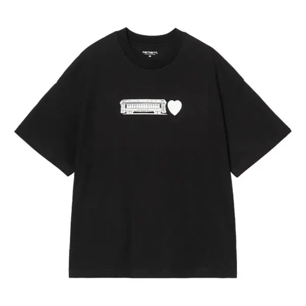 Carhartt Work In Progress Deconstructed Label Short Sleeve T-shirt - Black
