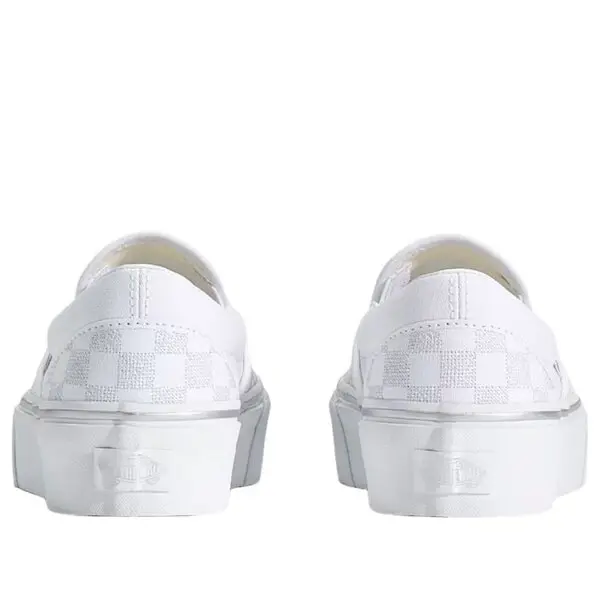 VANS Classic Slip-on Platform Checkerboard - Silver/grey