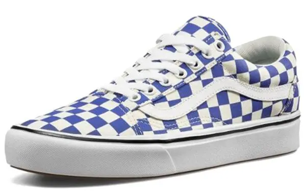 VANS Old Skool Comfycush Checkerboard Sneaker - Blue/white