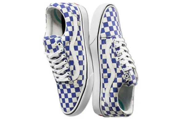 VANS Old Skool Comfycush Checkerboard Sneaker - Blue/white