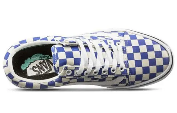 VANS Old Skool Comfycush Checkerboard Sneaker - Blue/white