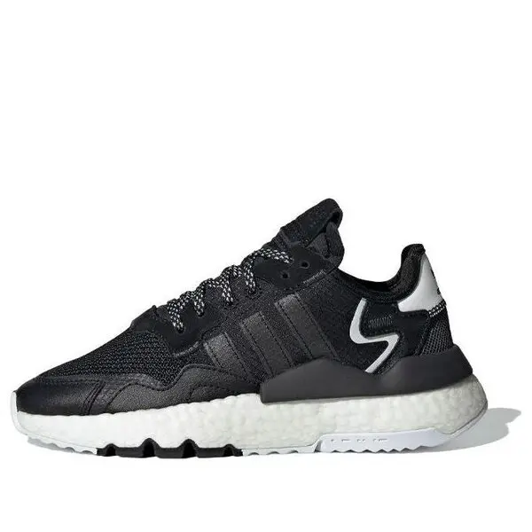 Adidas Nite Jogger J Low Top Sneakers - Black
