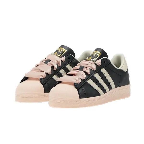 Adidas Superstar 82 Sneakers With Pink Ribbon Laces
