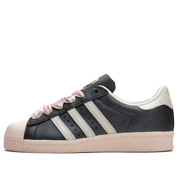 Adidas Superstar 82 Sneakers With Pink Ribbon Laces - Black