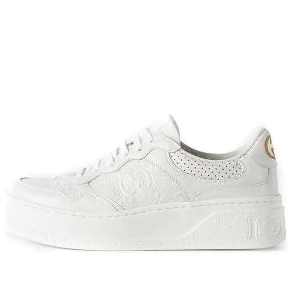 Gucci Embossed Platform Sneakers - White