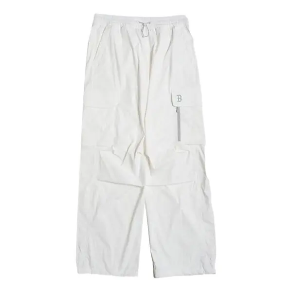 MLB Boston Red Sox Wide Leg Cargo Pants - White