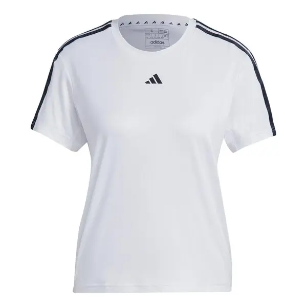 Adidas Aeroready Train Essentials 3-stripes T-shirt Asia Sizing 'white Black