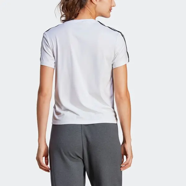 Adidas Aeroready Train Essentials 3-stripes T-shirt Asia Sizing 'white Black