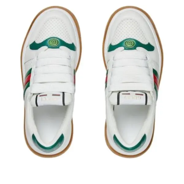 Gucci Screener Sneakers - White/green/red