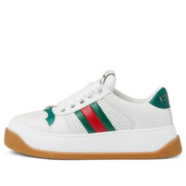 Gucci Screener Sneakers - White/green/red