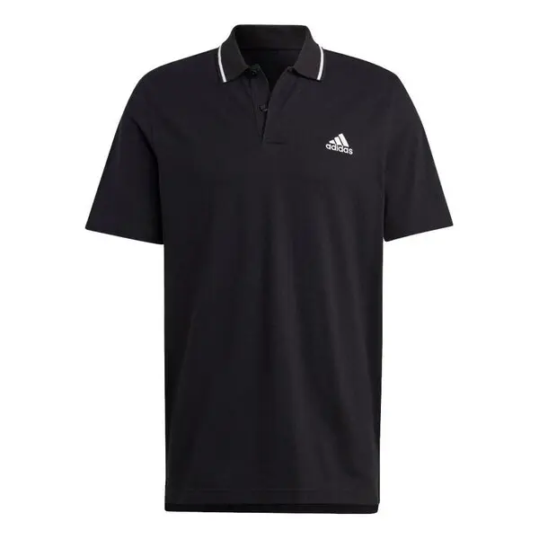 Adidas Essentials Small Logo Polo Shirt 'black - Black/white