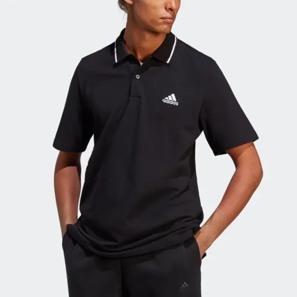 Adidas Essentials Small Logo Polo Shirt 'black - Black/white