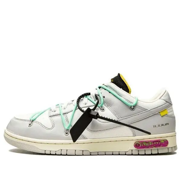 Nike X Off-white Dunk Low 'lot 04 Of 50 - Gray/white