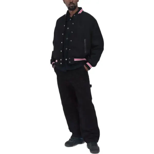 StÜssy Talk Melton Varsity Jacket
